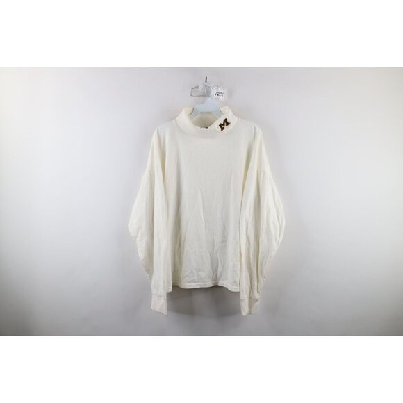 Vintage | Shirts | Vtg 9s Mens Xl Boxy Fit Block M University Of ...